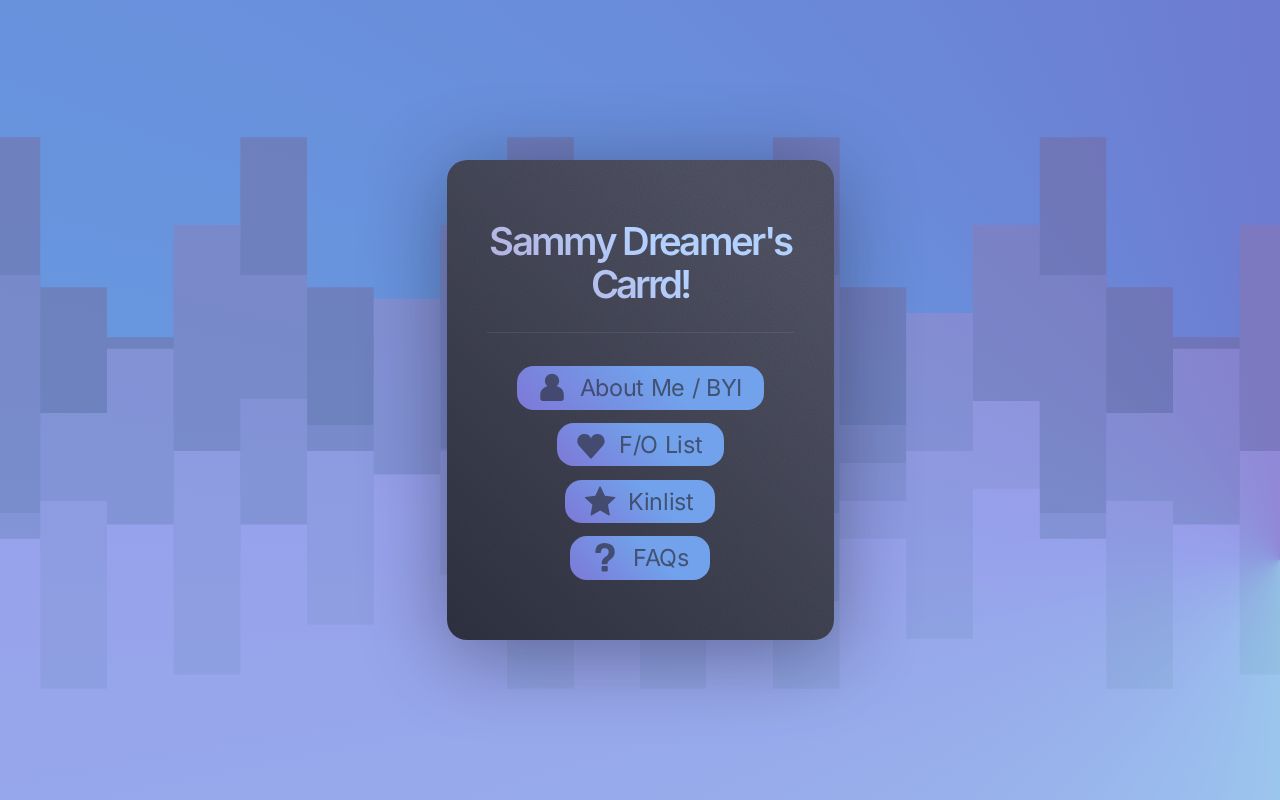 Sammy Dreamer's Carrd!